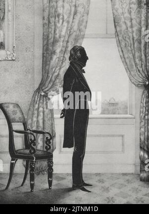 A portrait of President John Tyler, who was the tenth president of the ...