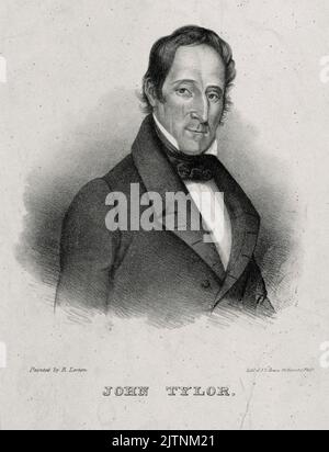 A portrait of President John Tyler, who was the tenth president of the ...