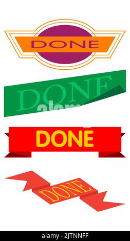 done banner template. done ribbon label sign Stock Vector Image & Art ...