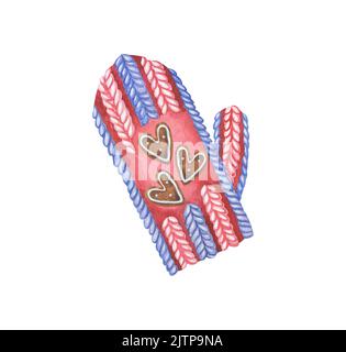 Winter Knitted Pink Pattern Stock Photo - Alamy