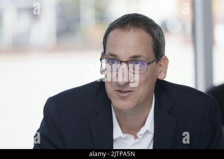 John Cockerill CEO Francois Michel pictured at a visit at the Cockerill ...