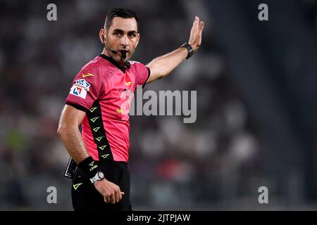 Referee Andrea Colombo during the Serie A soccer match between Cagliari ...