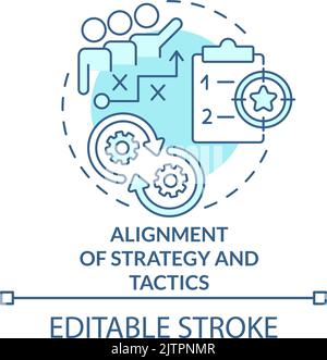 Alignment of strategy and tactics concept icon Stock Vector Image & Art ...