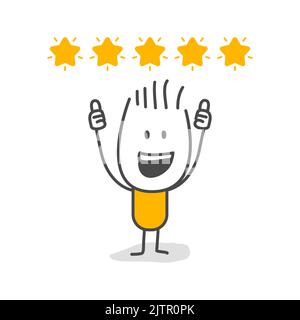 Stick figures give review rating and feedback. Customer reviews ...
