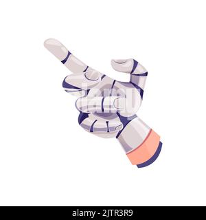 Robot hand pointing up cartoon illustration Stock Vector Image & Art ...
