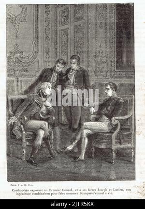 Vie de Bonaparte, premier Consul de la Republique francaise Stock Photo ...