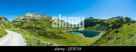 Natural landscape at Formarinsee in the Lechquellen Mountains Stock ...
