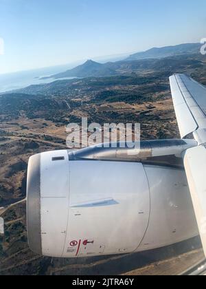 Athens region seen from a flying plane, Southern Europe Stock Photo - Alamy