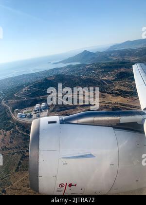 Athens region seen from a flying plane, Southern Europe Stock Photo - Alamy