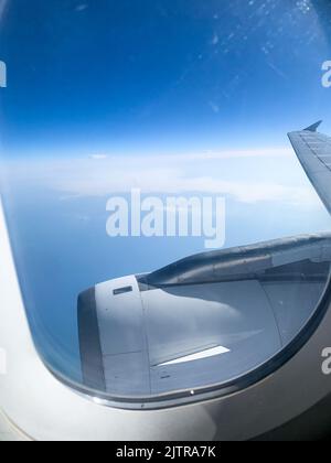 Athens region seen from a flying plane, Southern Europe Stock Photo - Alamy