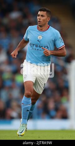Manchester, England, 31st August 2022. Rodrigo of Manchester City ...