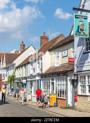 Period buildings, Butter Market, Thame, Oxfordshire, England, United ...
