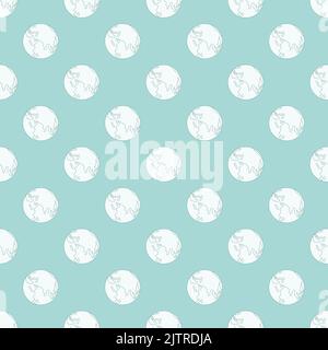 Planet earth engraved seamless pattern. Vintage sphere of world in hand ...