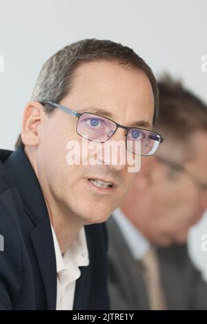 John Cockerill CEO Francois Michel pictured at a visit at the Cockerill ...