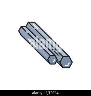 Aluminium pipe profile, isolated metal armature. Rolled metal or ...