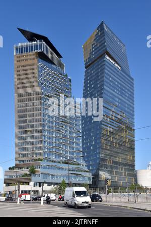 The Tours Duo, twin towers, Paris, a pair of dramatic, leaning ...