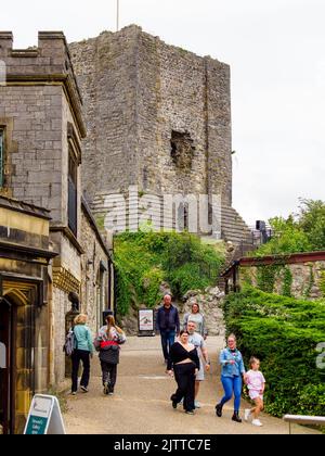 Around the UK - Clitheroe Main Street, viewed from the Castle Grounds ...