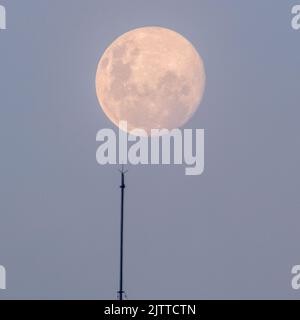 full moon rising seen at ipanema beach in rio de janeiro brazil Stock ...