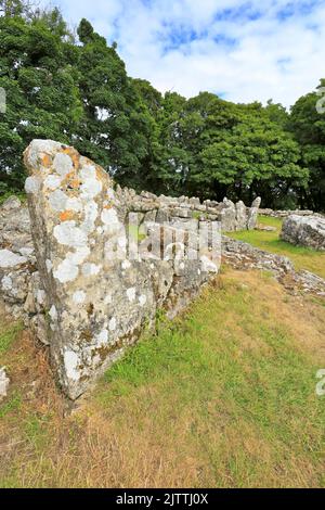 Din Lligwy ancient ruined stone settlement near Moelfre, Isle of ...