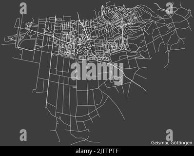 Street roads map of the GEISMAR DISTRICT, GÖTTINGEN Stock Vector Image ...