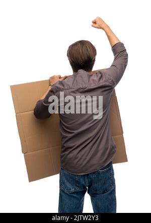 man with poster protesting on demonstration Stock Photo - Alamy