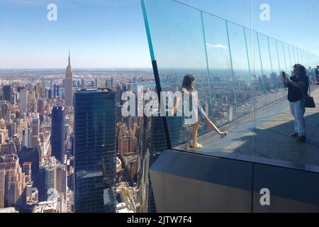 The Edge viewing platform at Hudson Yards, New York City, United States ...