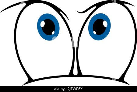 Angry smile face emoticon, disgruntled comic smiley with annoyed ...