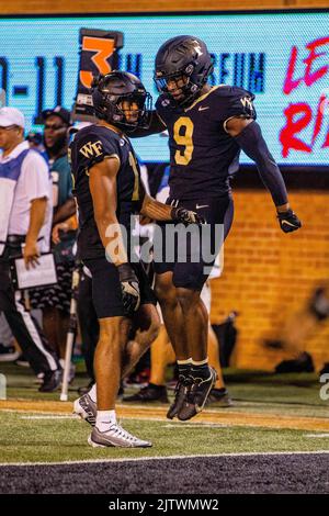 September 1, 2022: Virginia Military Institute Keydets defensive back Noel Innocent (31) slides ...