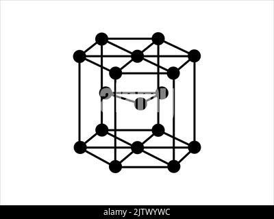 Volumetric Crystal lattice of diamond. The position of atoms in a ...