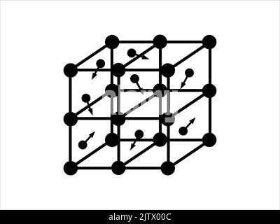 Volumetric Crystal lattice of diamond. The position of atoms in a ...