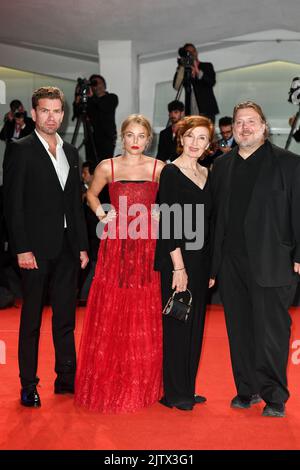 Nicolas Bro, Bodil Jorgensen, Ida Engvoll and Nikolaj Lie Kaas pose at ...