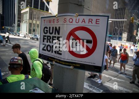Times Square has been designated as a gun free zone to ensure safety ...