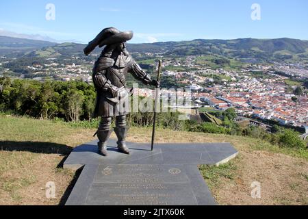 Statue of D. Afonso VI, on Mount Brazil overlooking the town, by Rui ...