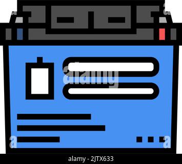 gel cell battery color icon vector illustration Stock Vector Image ...