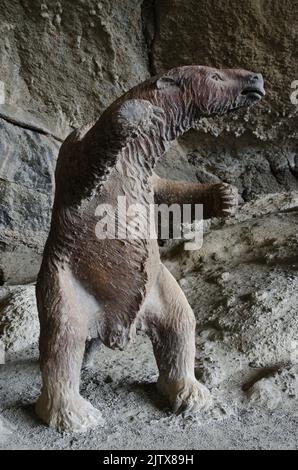 Life size replica of the prehistoric giant ground sloth called a ...