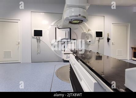 Medical advanced linear accelerator in oncological cancer therapy in a ...