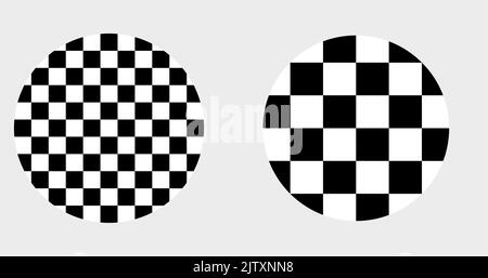 Checkered circle background. Circle with checkerboard geometric pattern ...
