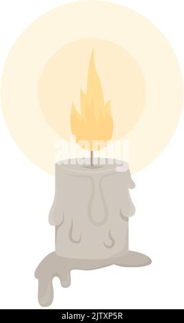 Candle semi flat color vector object Stock Vector Image & Art - Alamy