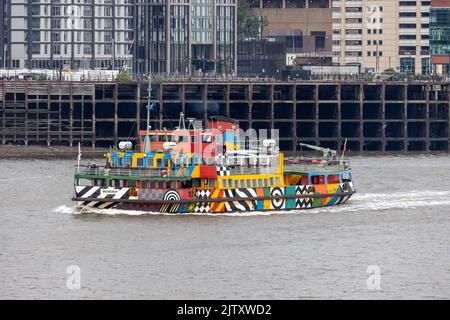 Snowdrop,Mersey Ferry,boat,ship,in,Dazzle,colours,by,Peter Blake ...