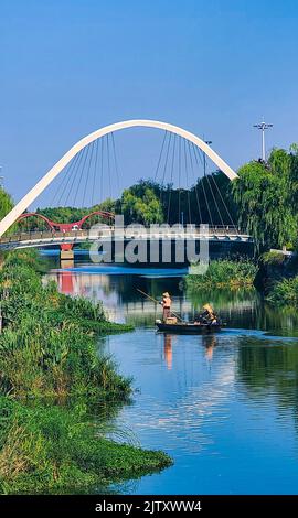 SUQIAN, CHINA - SEPTEMBER 2, 2022 - Sanitation workers salvage floating ...