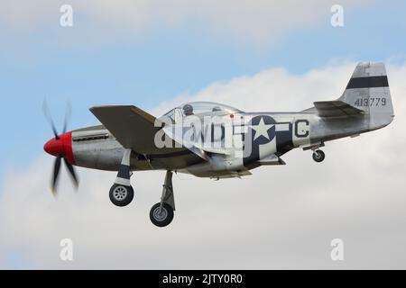North American P-51D Mustang arriving at the Royal International Air ...