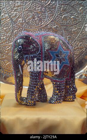 Crafts, Lacquer & Mirror Work Elephant Stock Photo - Alamy