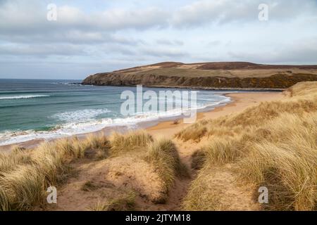melvich beach along the North Coast 500 in the Scottish highlands ...