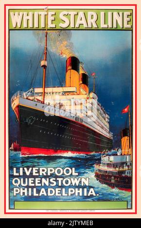 Vintage 1900s WHITE STAR LINE, WORLD FAMOUS LINERS including RMS ...