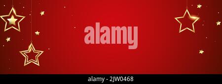 gold stars ornatments festive design banner Stock Photo - Alamy