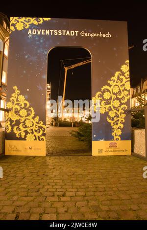 Gengenbach, Germany - December 13, 2020: Building at the end of a ...