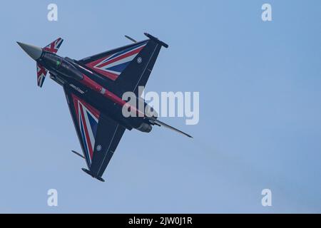 RAF Eurofighter Typhoon displaying at Blackpool Air Show 2022 Stock ...