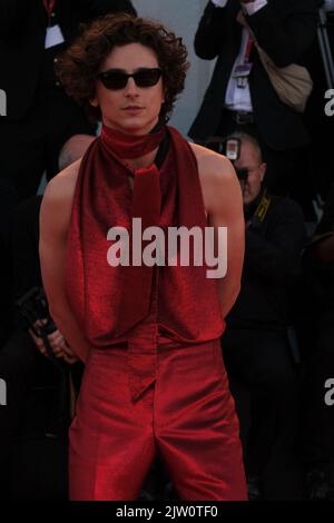 September 8, 2022, VENICE: (L-R) Italian actors Gabriel Montesi, Sara ...