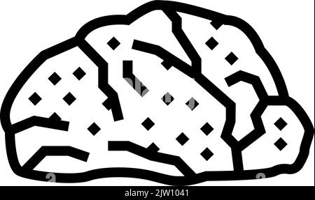 rose quartz stone rock line icon vector illustration Stock Vector Image ...