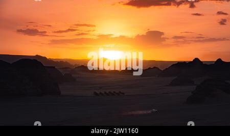 Sunset in the valley of Al Ula, Saudi Arabia Stock Photo - Alamy